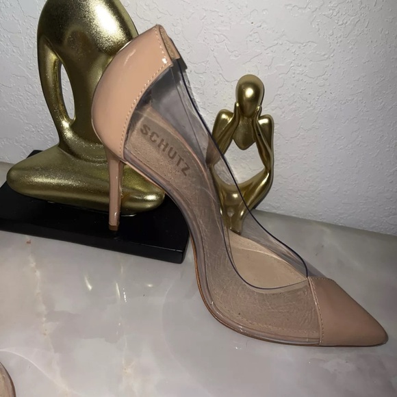 Schultz | Shoes | Schutz Cendi Nude Beige Clear Vinyl High Heel Pump 65 | Poshmark